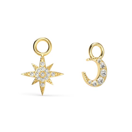 Moon and star earrings swarovski store