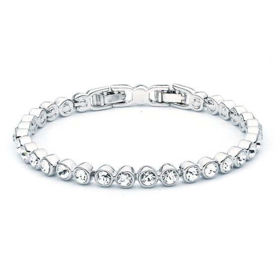 Tennis Bracelet with Swarovski Crystals Clear WGP Bridal Wedding Sister Mum Gift