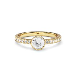 Solitaire Petite Round Stilla Cocktail Solitaire Ring with Clear ...