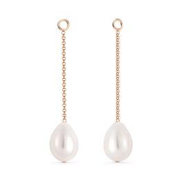 Single Drop Pear Freshwater Pearl Mix Charm Rose Gold plated